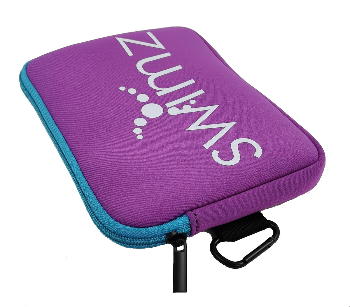 Swimz Large protective Neoprene Goggle storage Pouch (Purple/Blue/Whit ...